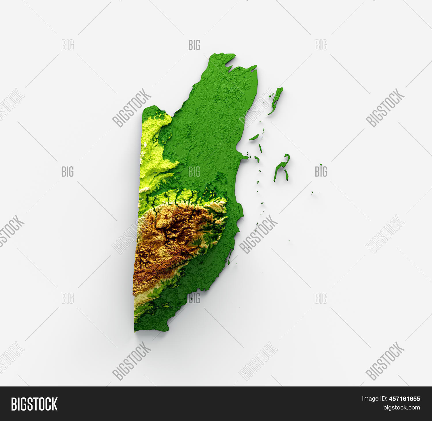 Belize Map Shaded Image & Photo (Free Trial) | Bigstock