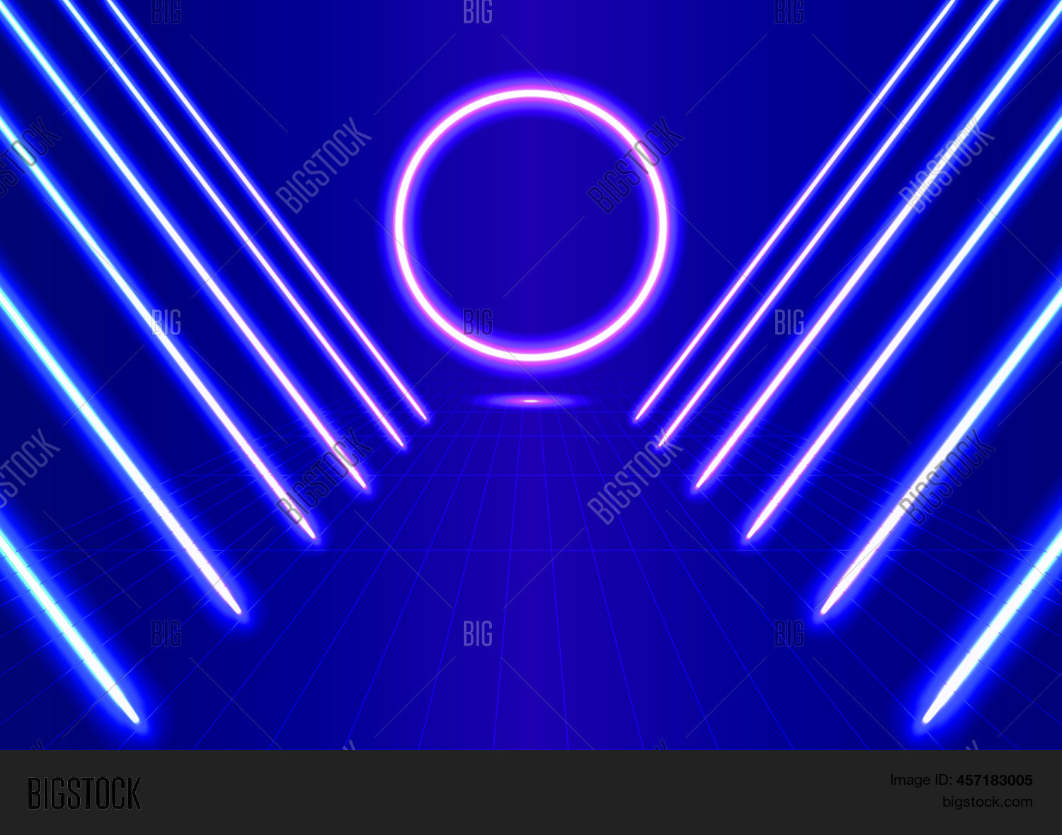 Pink Neon Circle Neon Vector & Photo (Free Trial) | Bigstock