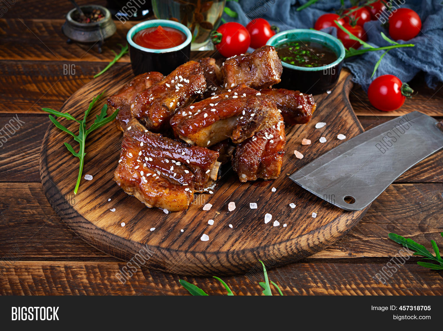 Grilled Sliced Ribs Image & Photo (Free Trial) | Bigstock