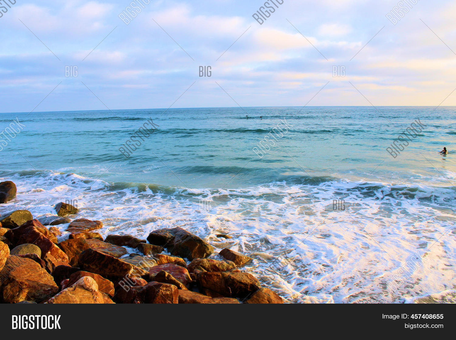Waves Crashing Onto Image & Photo (Free Trial) | Bigstock
