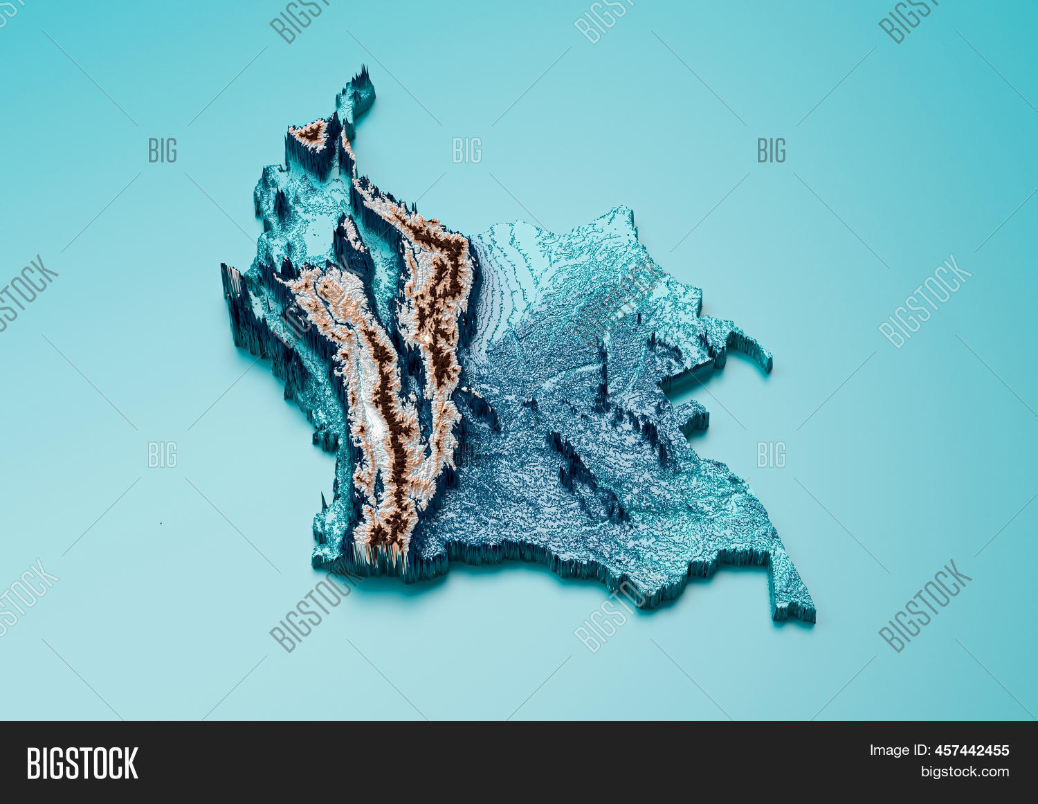 Topographic Colombia Image & Photo (Free Trial) | Bigstock