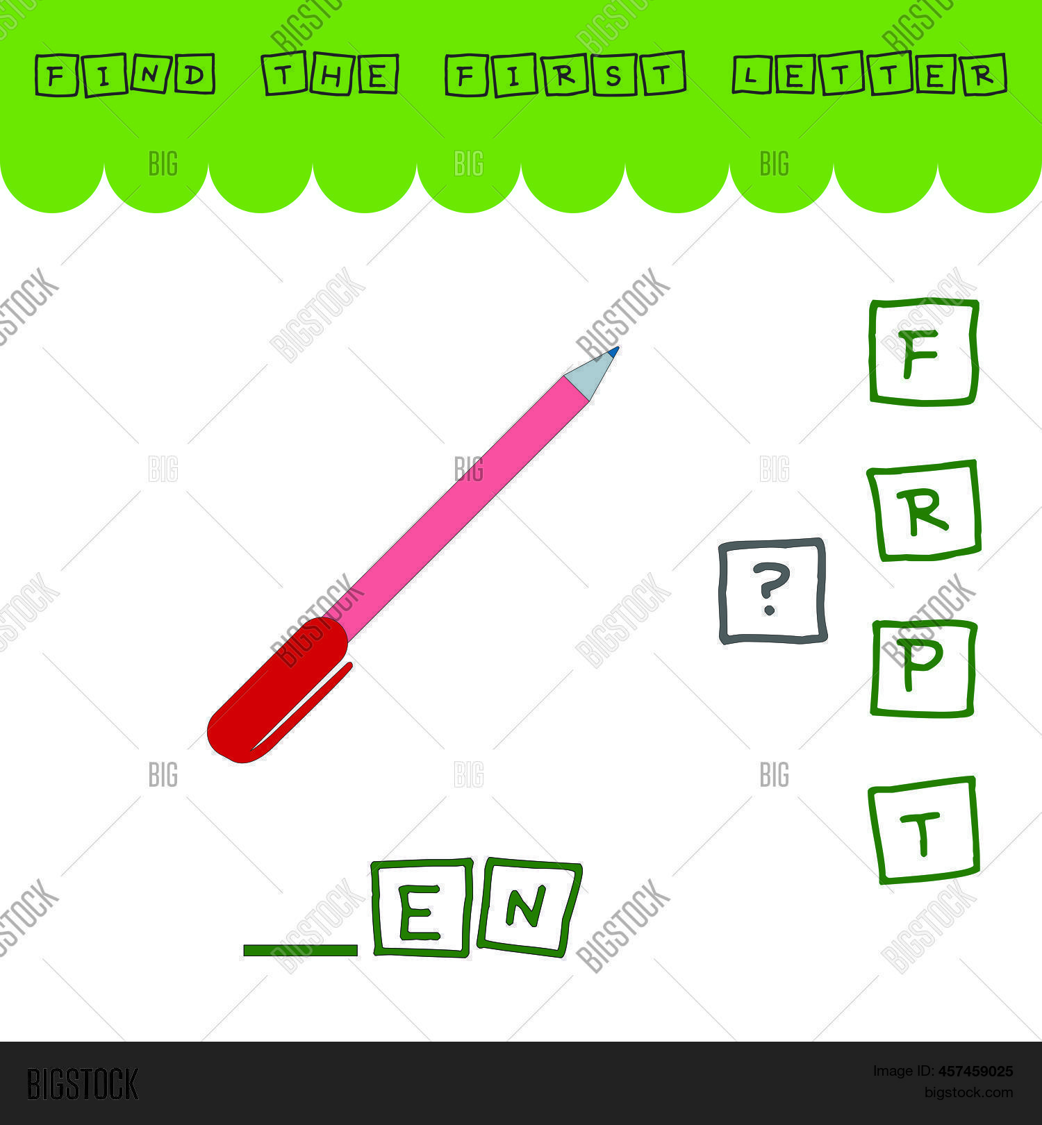 Find First Letter Vector & Photo (Free Trial) | Bigstock