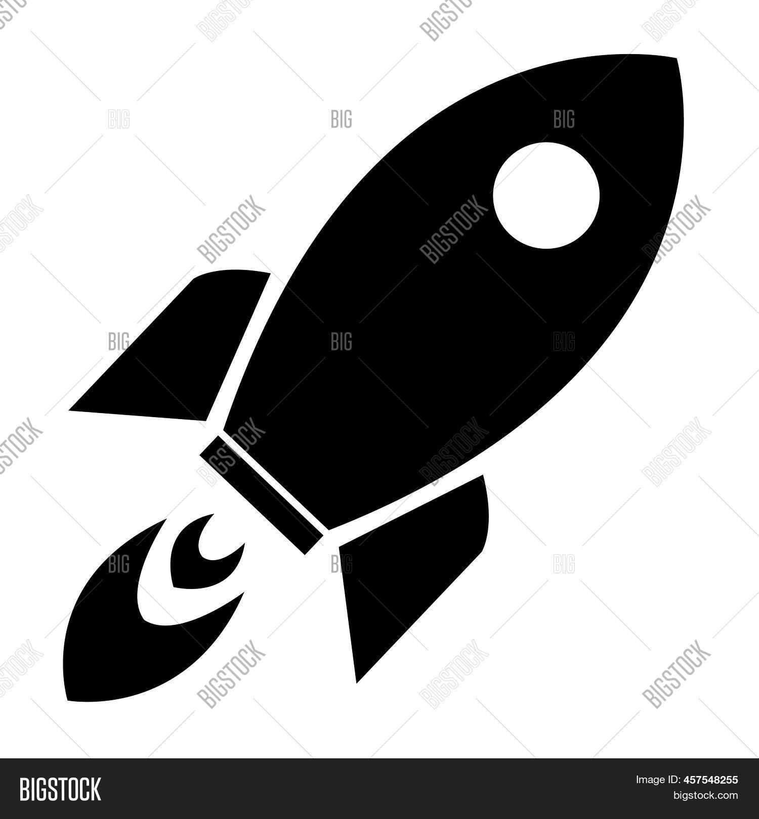 Rocket Icon On White Image & Photo (Free Trial) | Bigstock