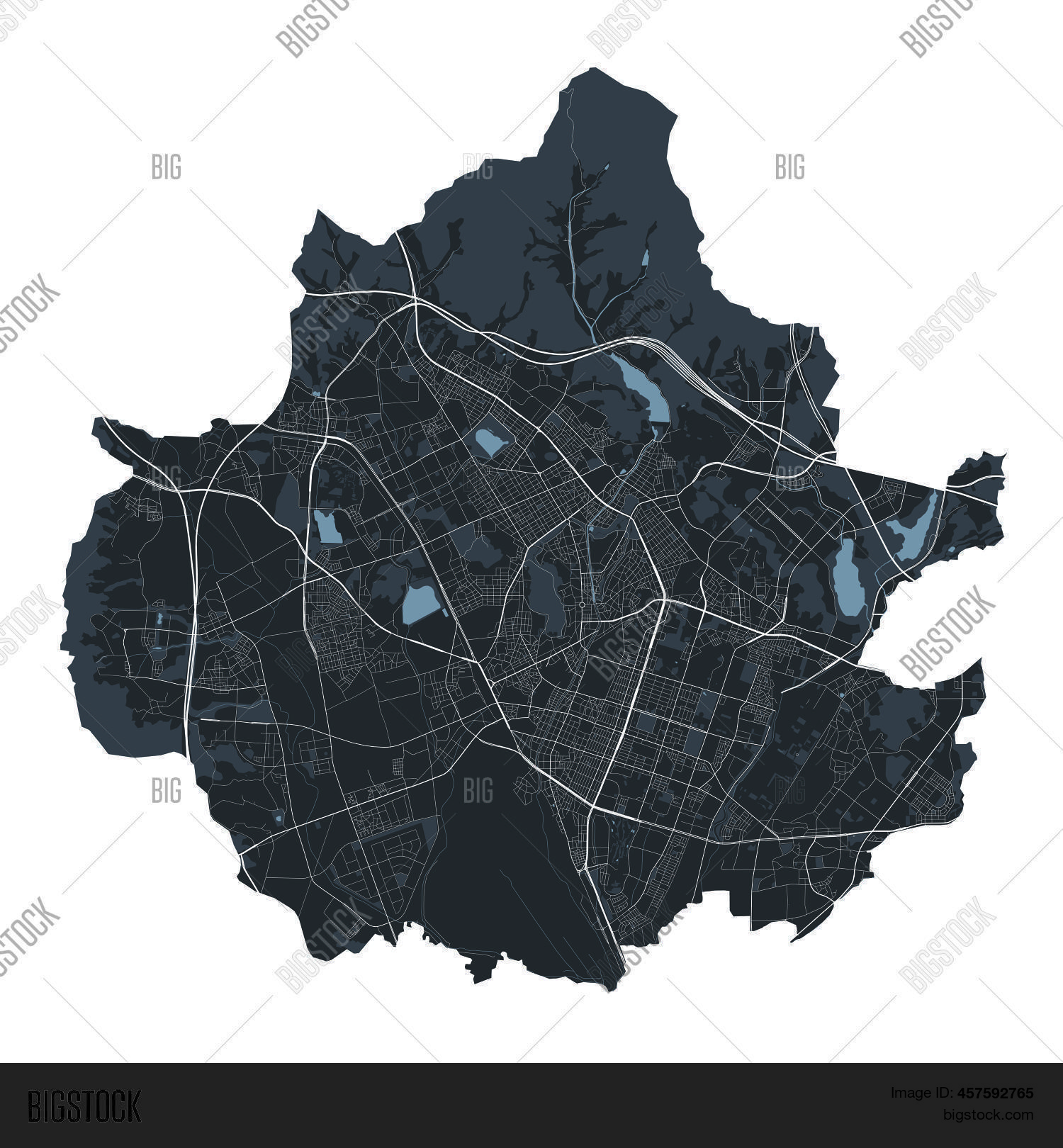 Suwon Vector Map. Vector & Photo (Free Trial) | Bigstock