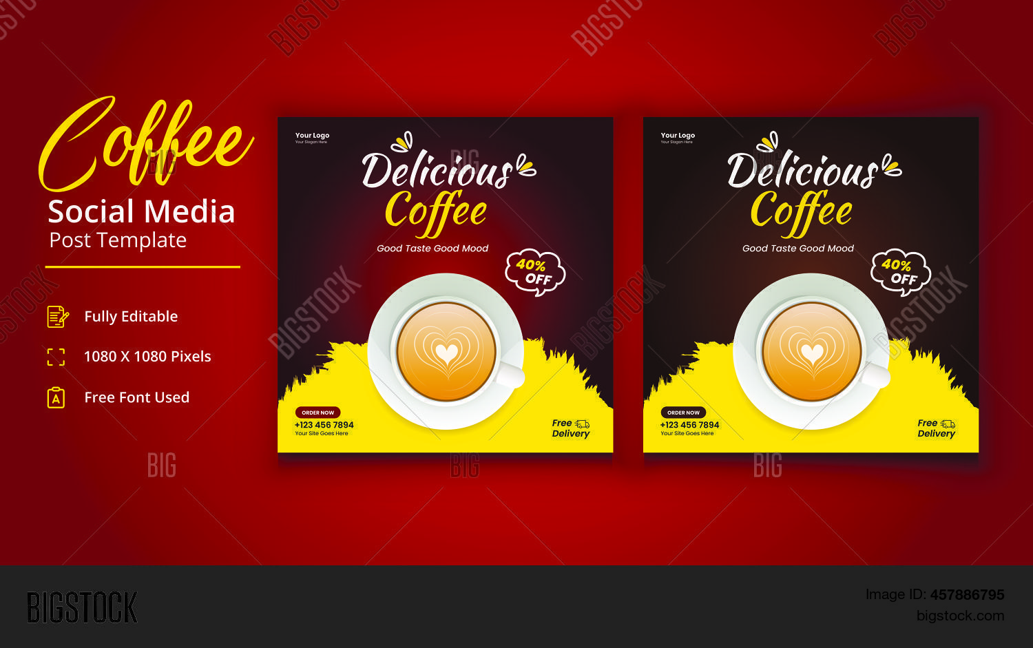 Coffee Social Media Vector & Photo (Free Trial) | Bigstock