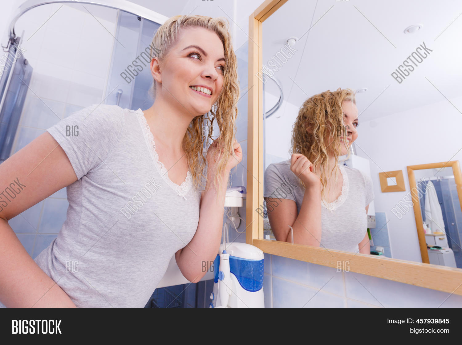 Woman Long Wet Curly Image And Photo Free Trial Bigstock