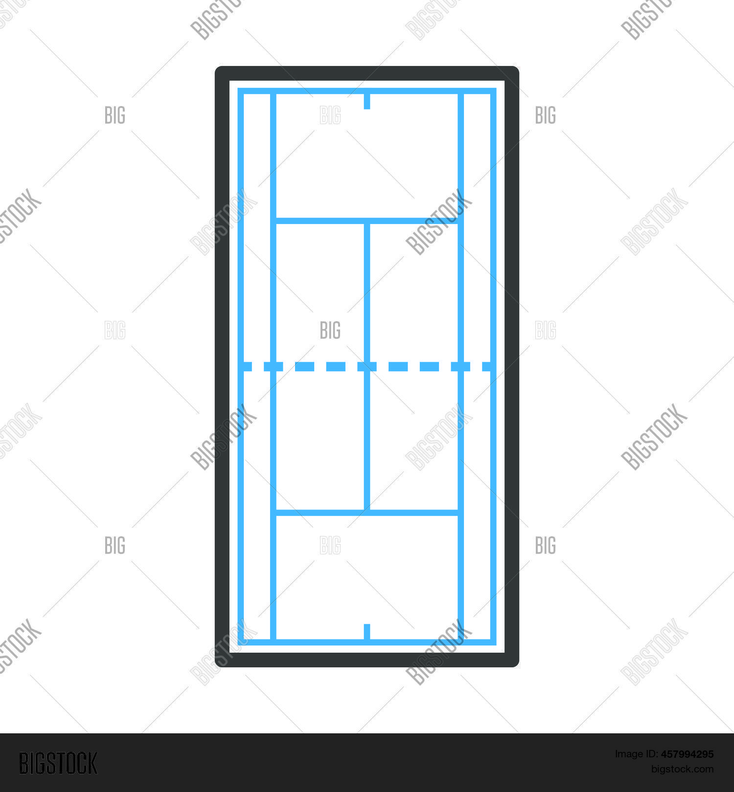 Tennis Field Mark Vector & Photo (Free Trial) | Bigstock