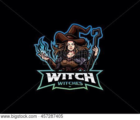 Witch Mascot Logo Vector & Photo (Free Trial) | Bigstock