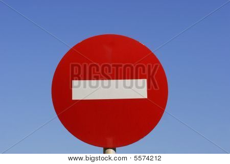 Sky Blue No Entry Sign Image & Photo (Free Trial) | Bigstock