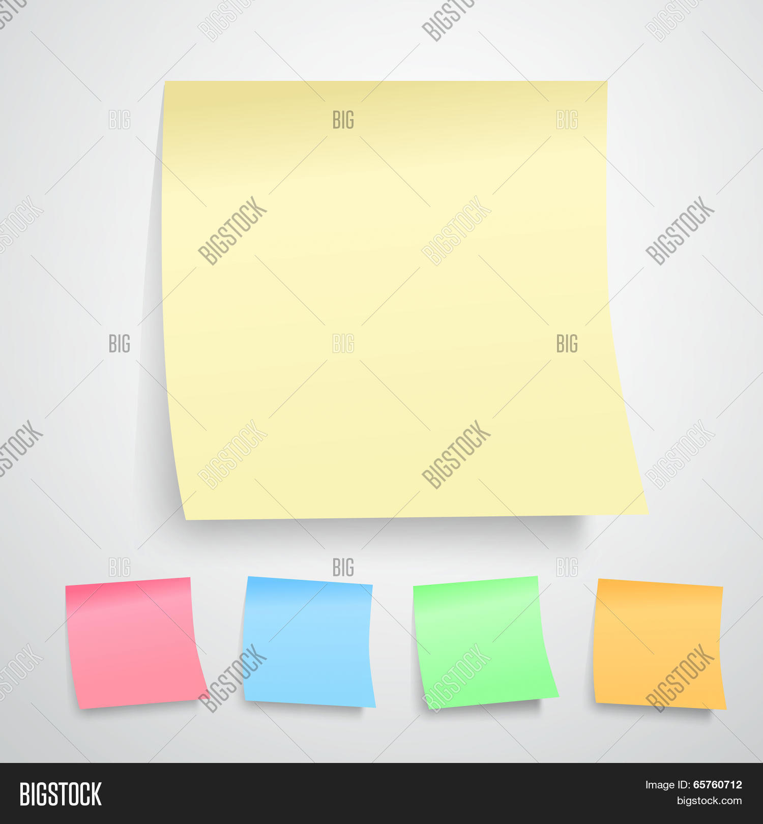 Yellow Notes Paper Vector & Photo (Free Trial) | Bigstock