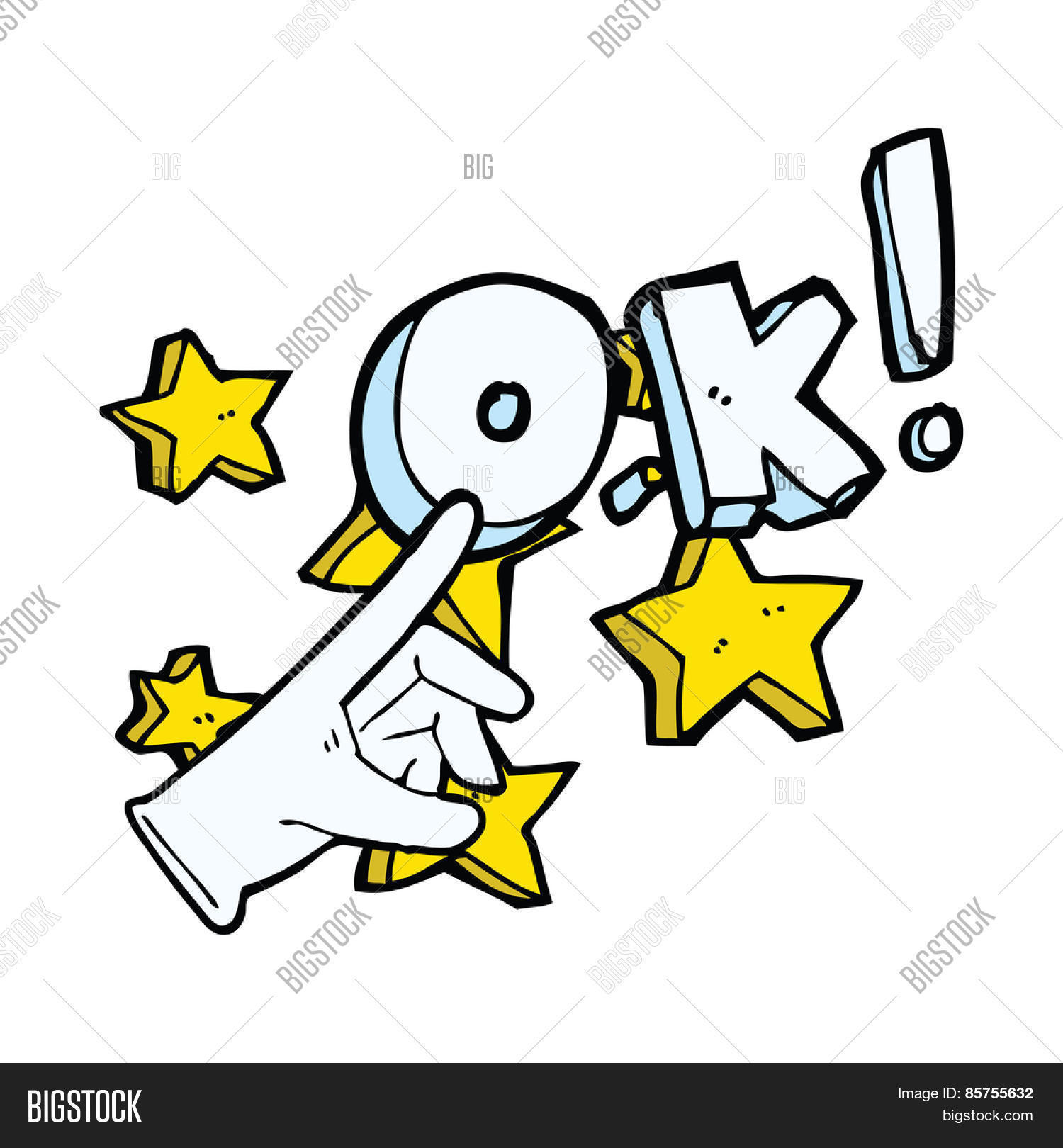 Cartoon Symbol Okay Vector & Photo (Free Trial) | Bigstock