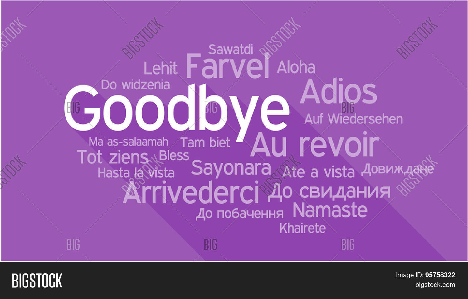 GOODBYE Different Vector & Photo (Free Trial) | Bigstock