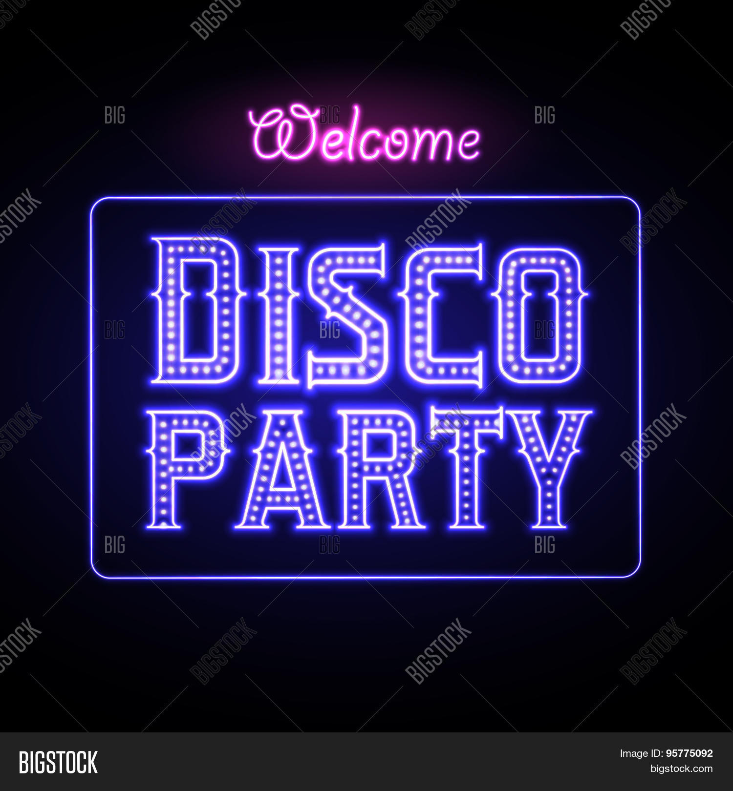 Neon Sign. Disco Vector & Photo (Free Trial) | Bigstock