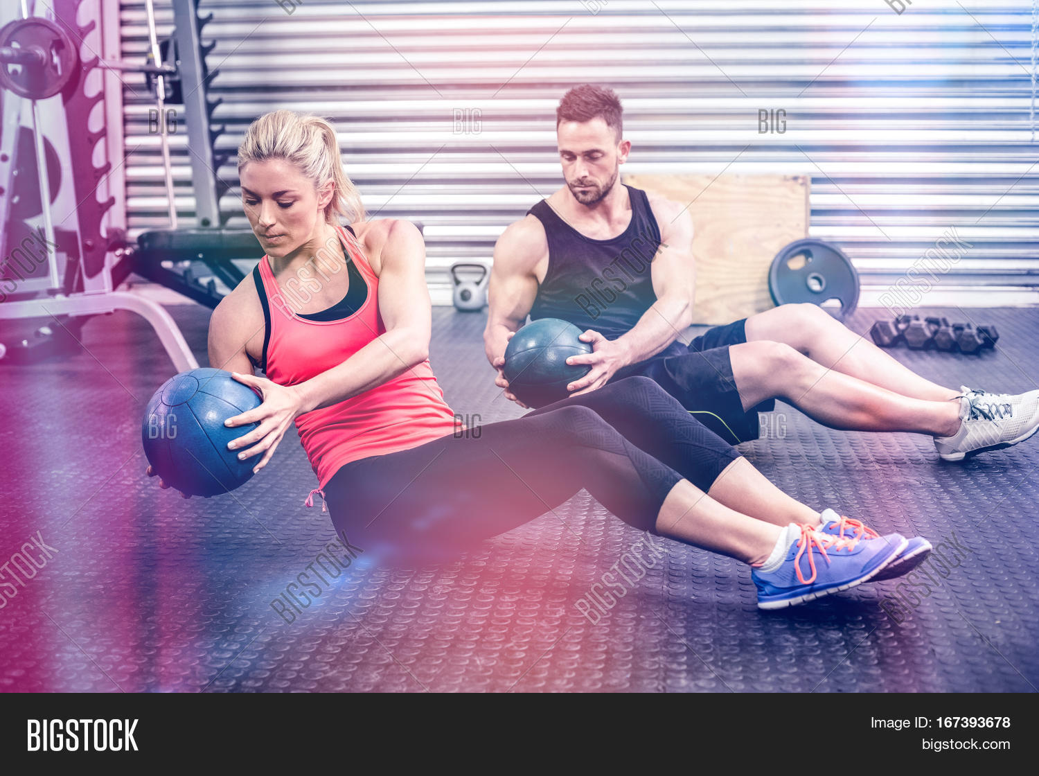 Fit Couple Doing Image & Photo (Free Trial) | Bigstock