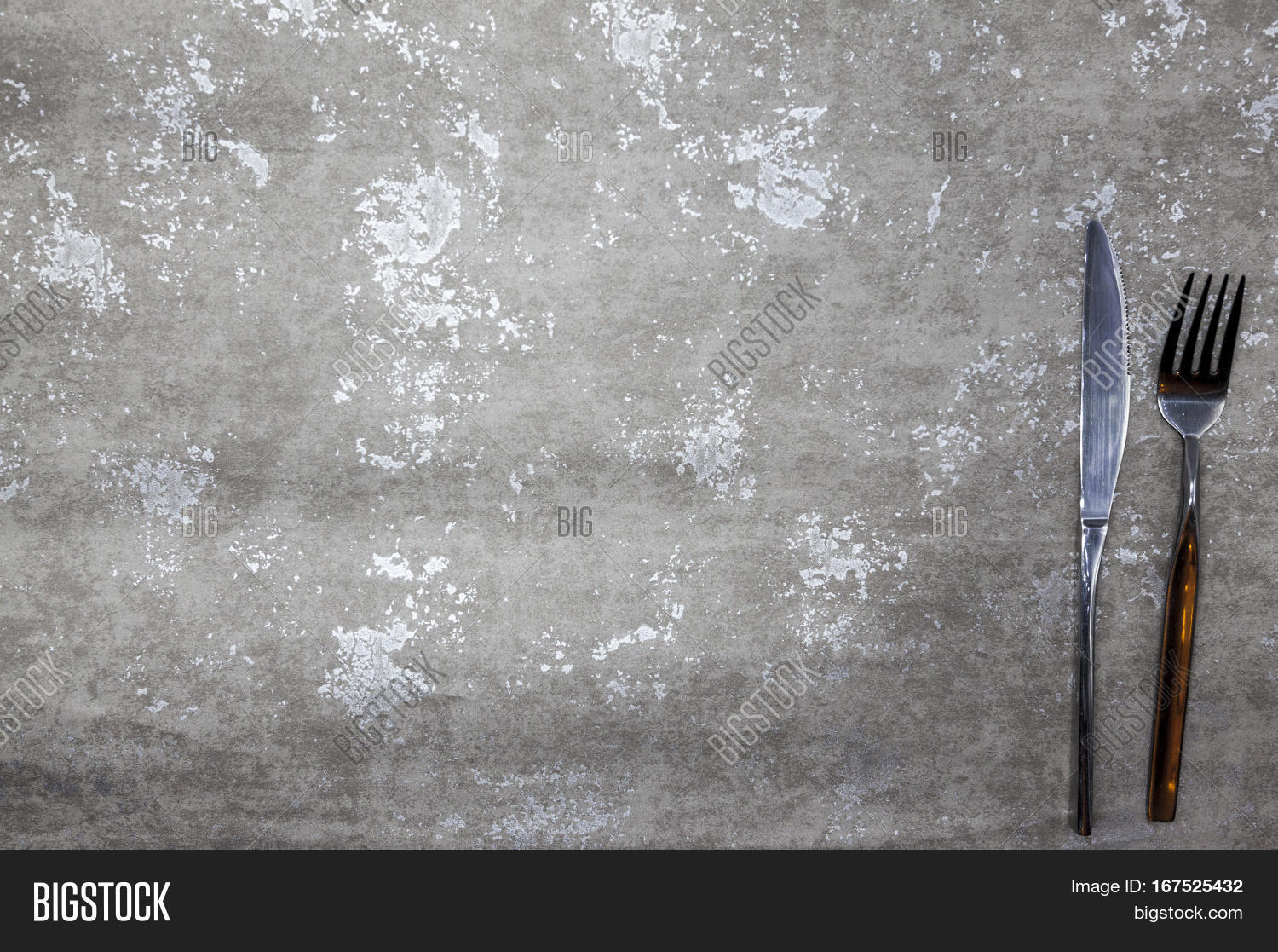 Menu.Stone Table Fork Image & Photo (Free Trial) | Bigstock