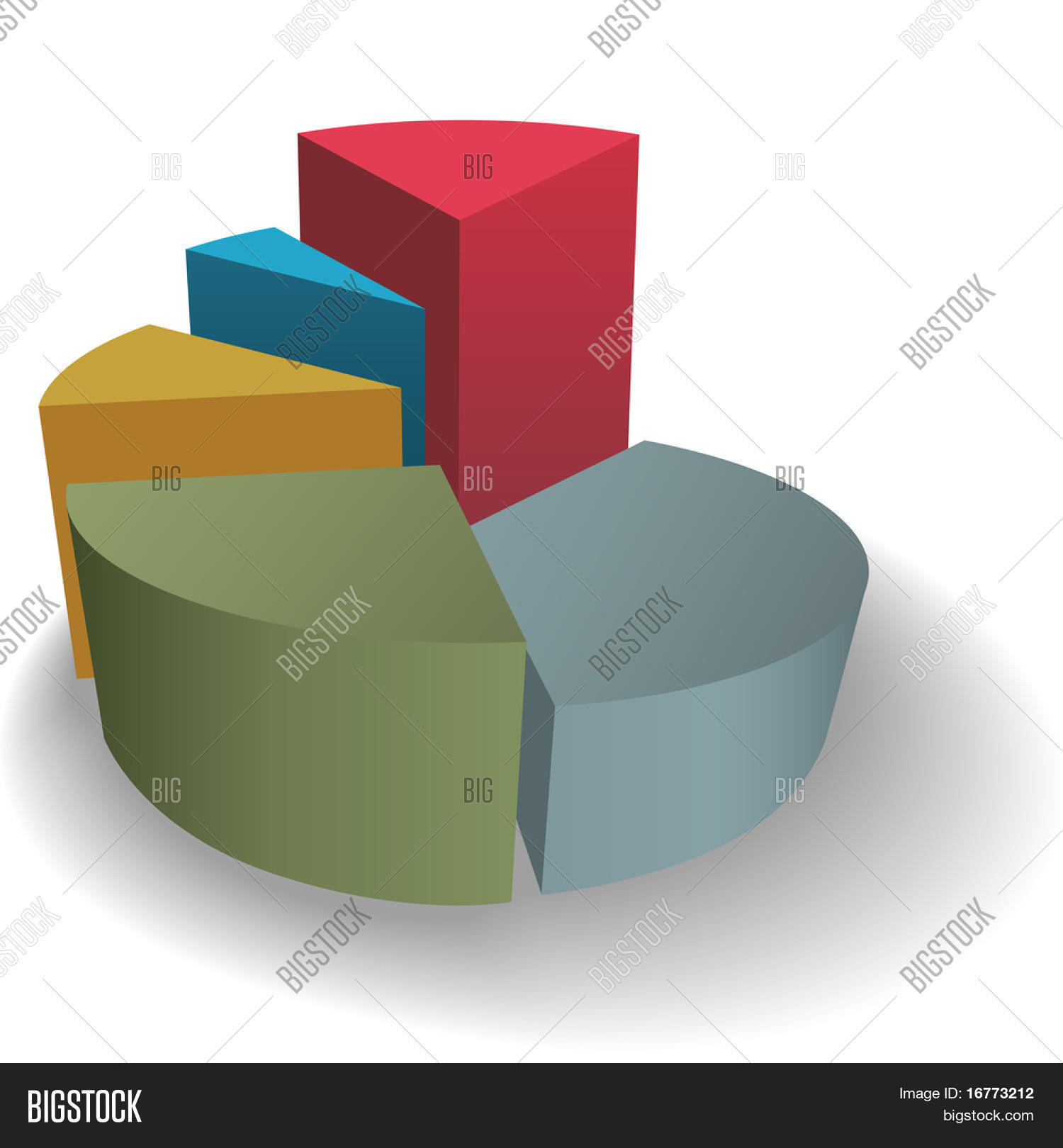 3D Pie Chart Symbol Vector & Photo (Free Trial) | Bigstock