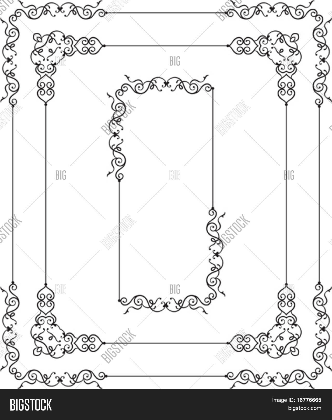 Calligraphic Frame, Vector & Photo (Free Trial) | Bigstock