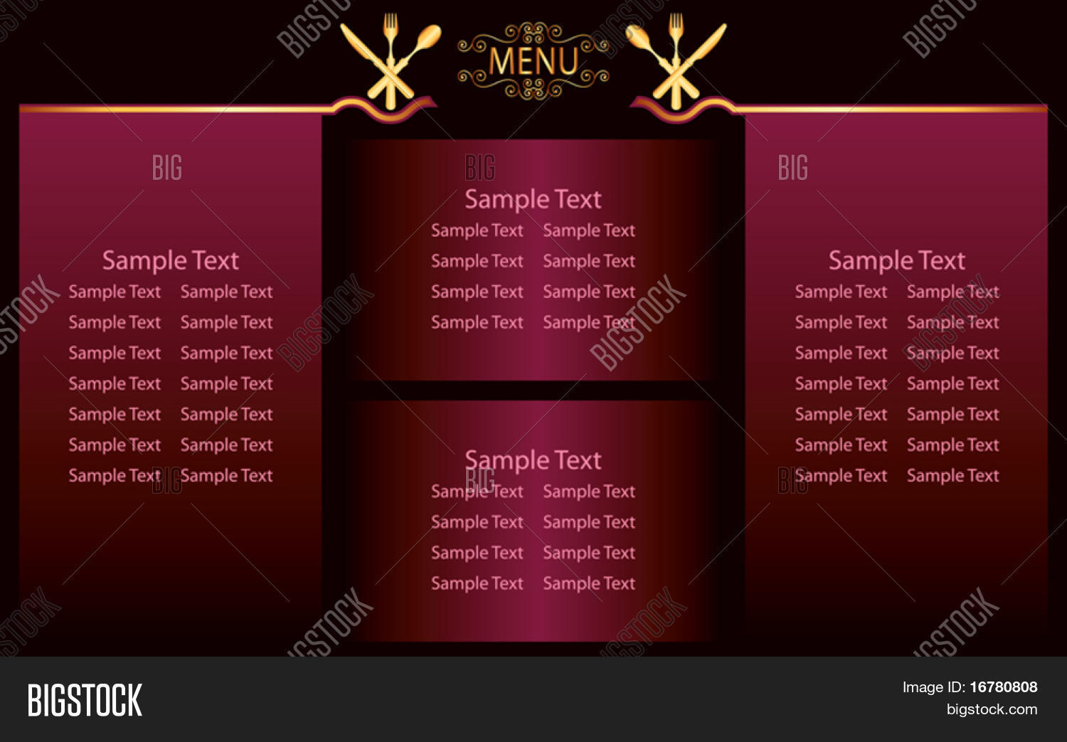 Menu Card Design Vector & Photo (Free Trial) | Bigstock