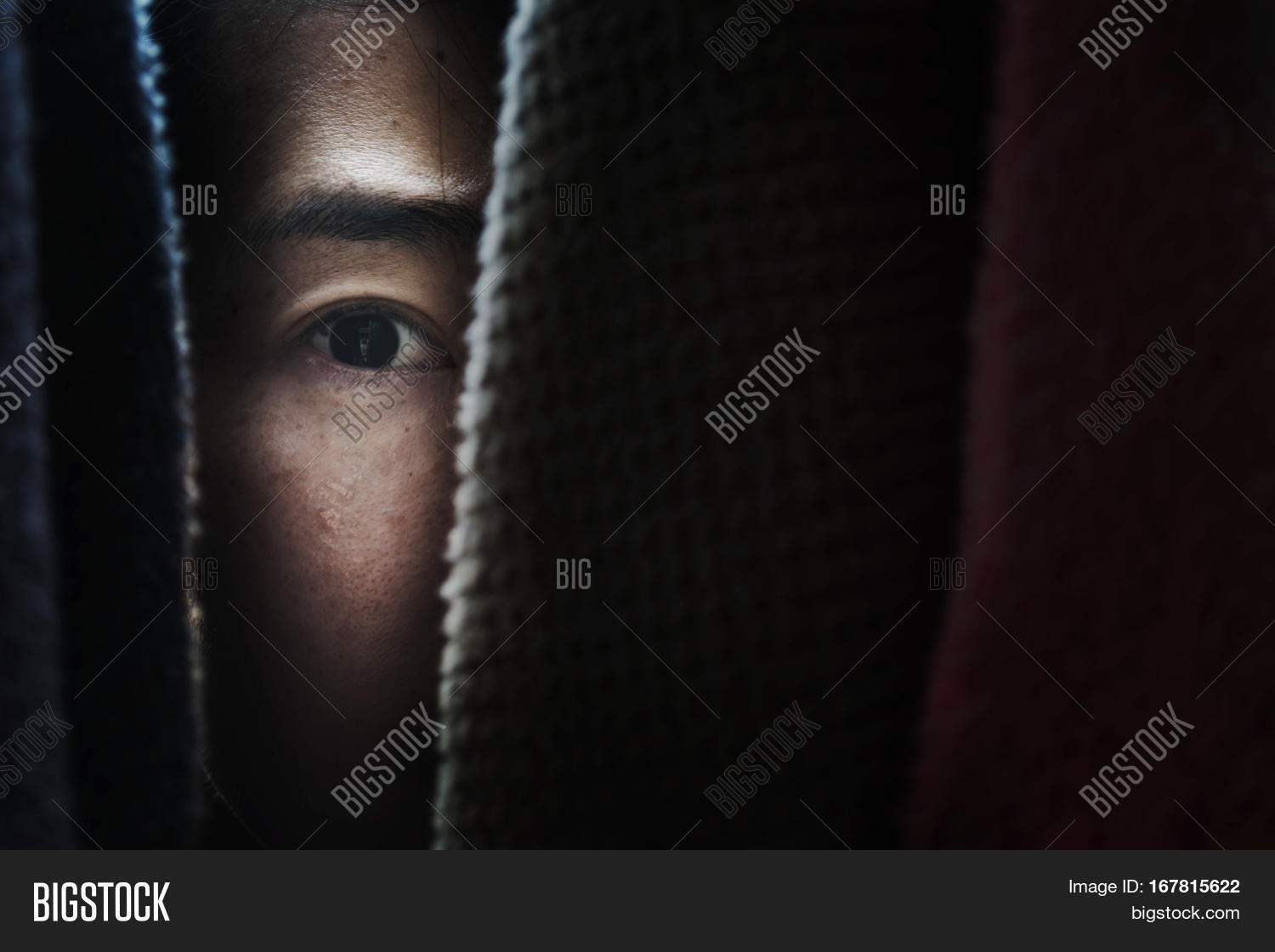 Fear Woman Hiding Image & Photo (Free Trial) | Bigstock