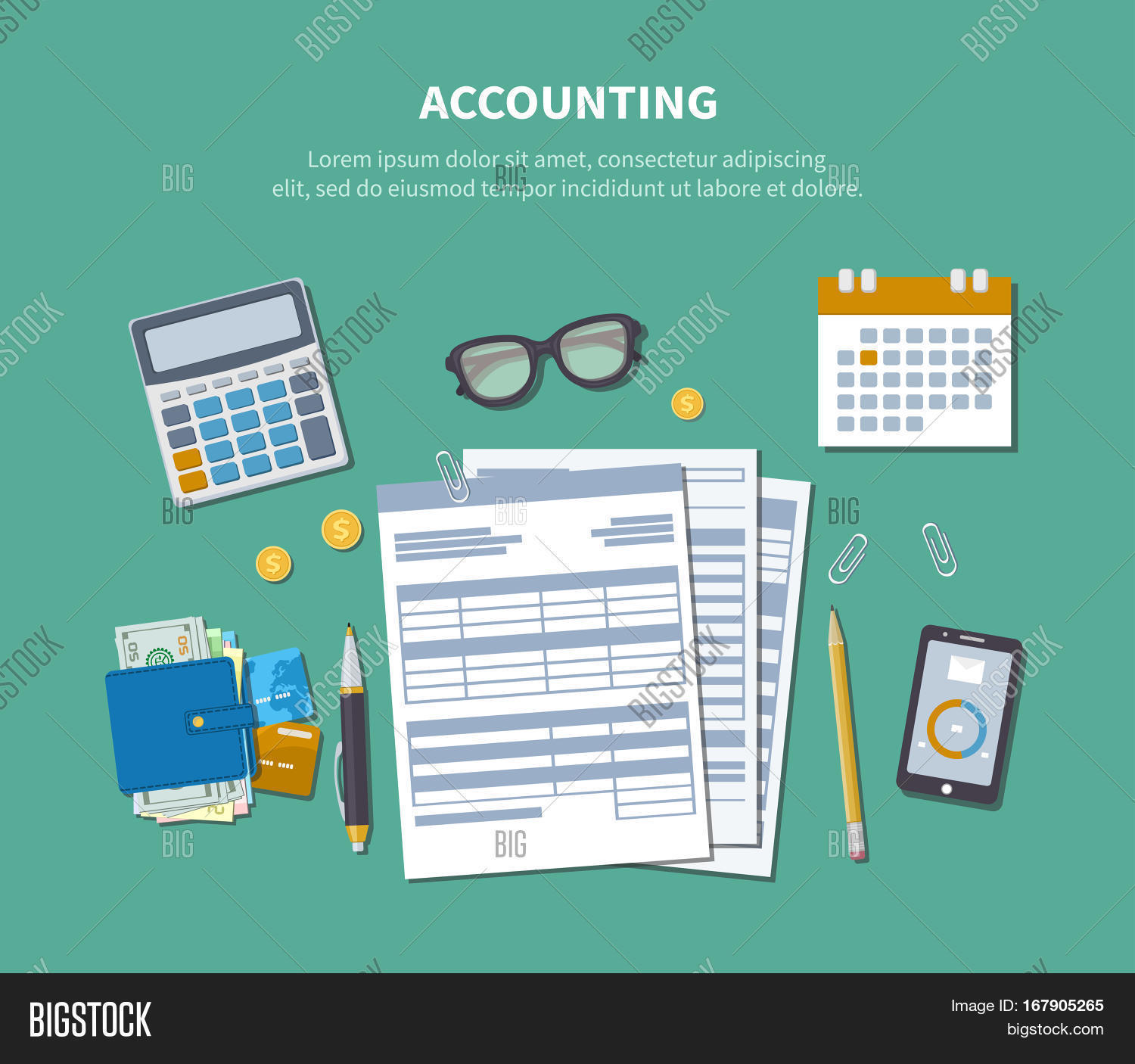 Accounting Concept. Vector & Photo (Free Trial) | Bigstock