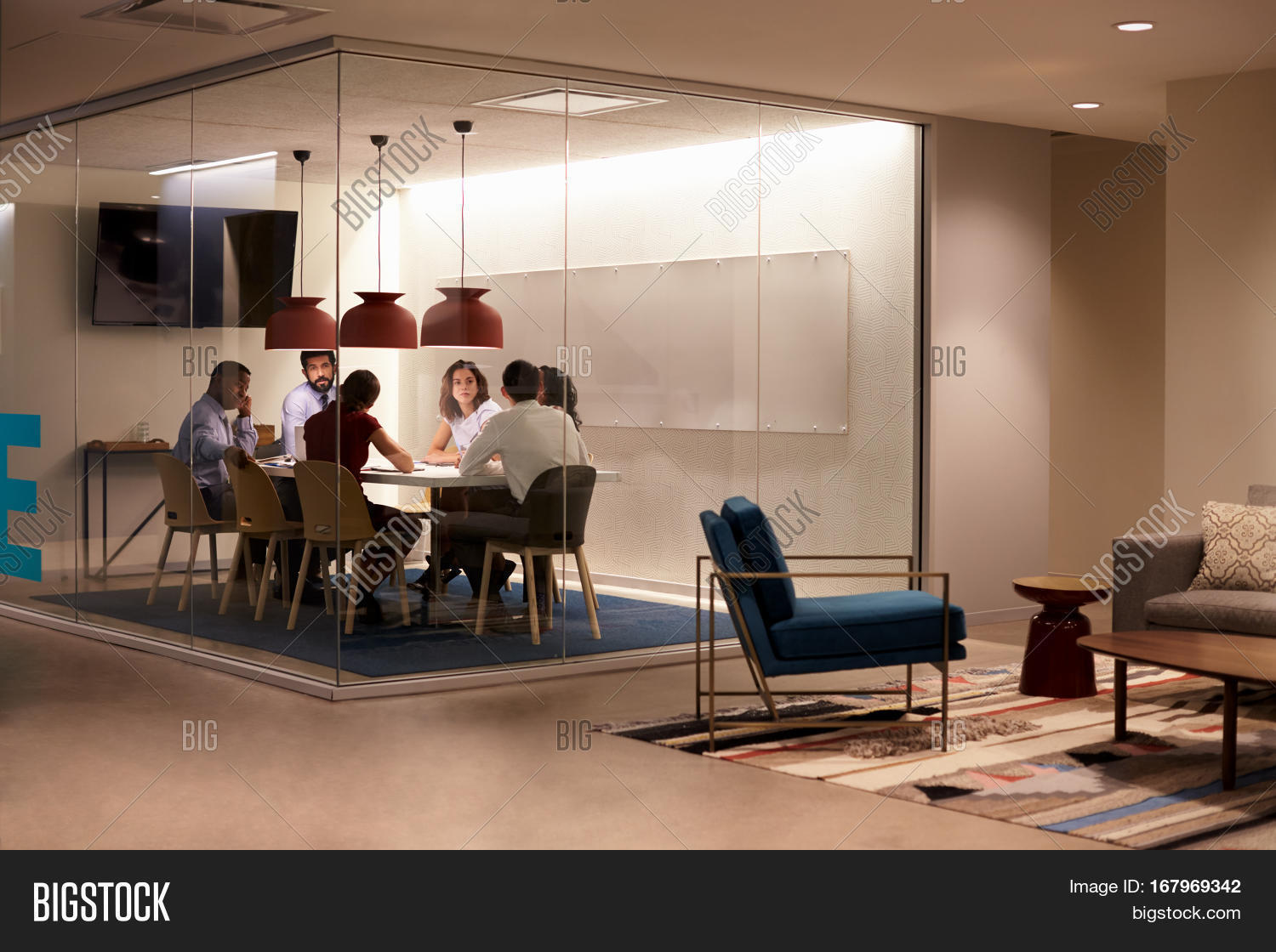 Team Meeting Cubicle Image & Photo (Free Trial) | Bigstock