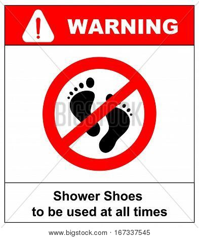 No Barefoot Sign. Vector & Photo (Free Trial) | Bigstock