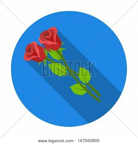 Two Roses Icon Flat Vector & Photo (Free Trial) | Bigstock