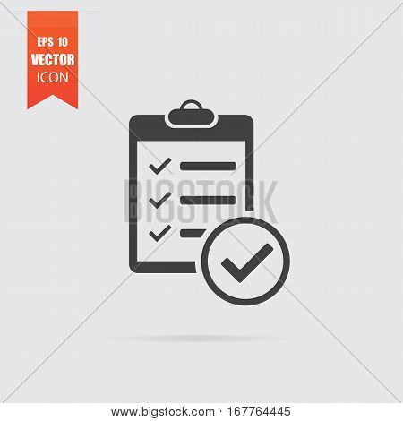Check List Icon Flat Vector & Photo (Free Trial) | Bigstock