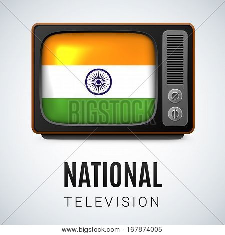 Vintage TV Flag India Vector & Photo (Free Trial) | Bigstock