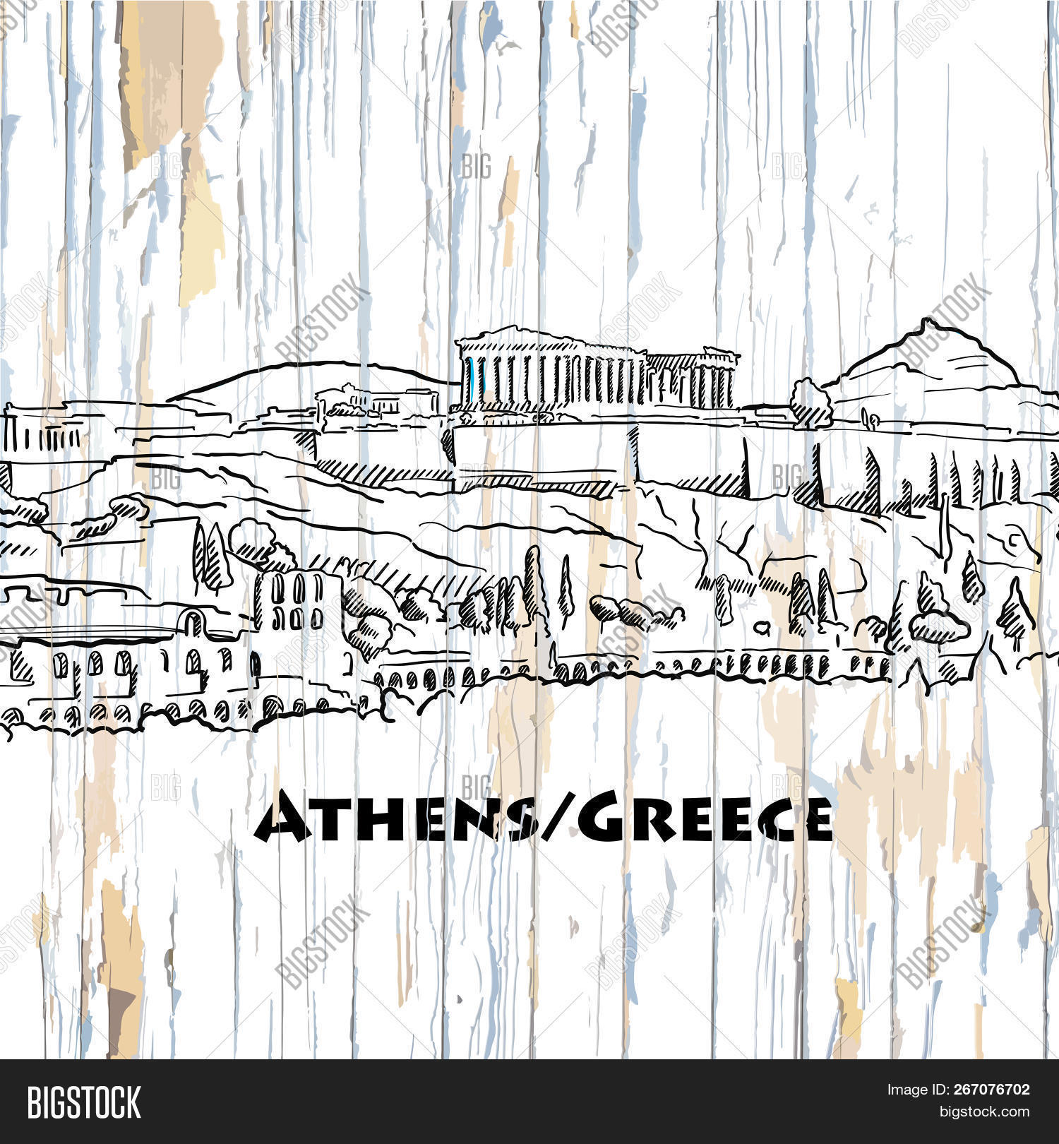 Vintage Athens Vector & Photo (Free Trial) | Bigstock
