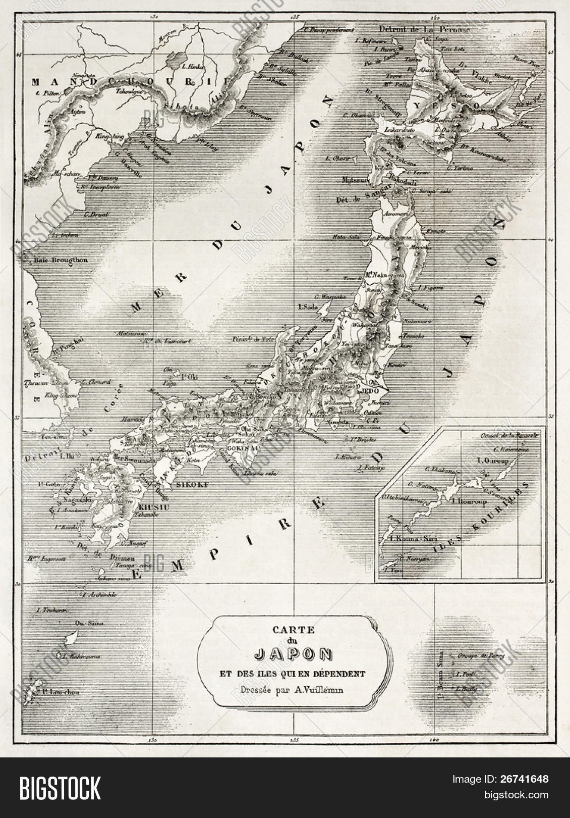 Japan Old Map. Created Image & Photo (Free Trial) | Bigstock