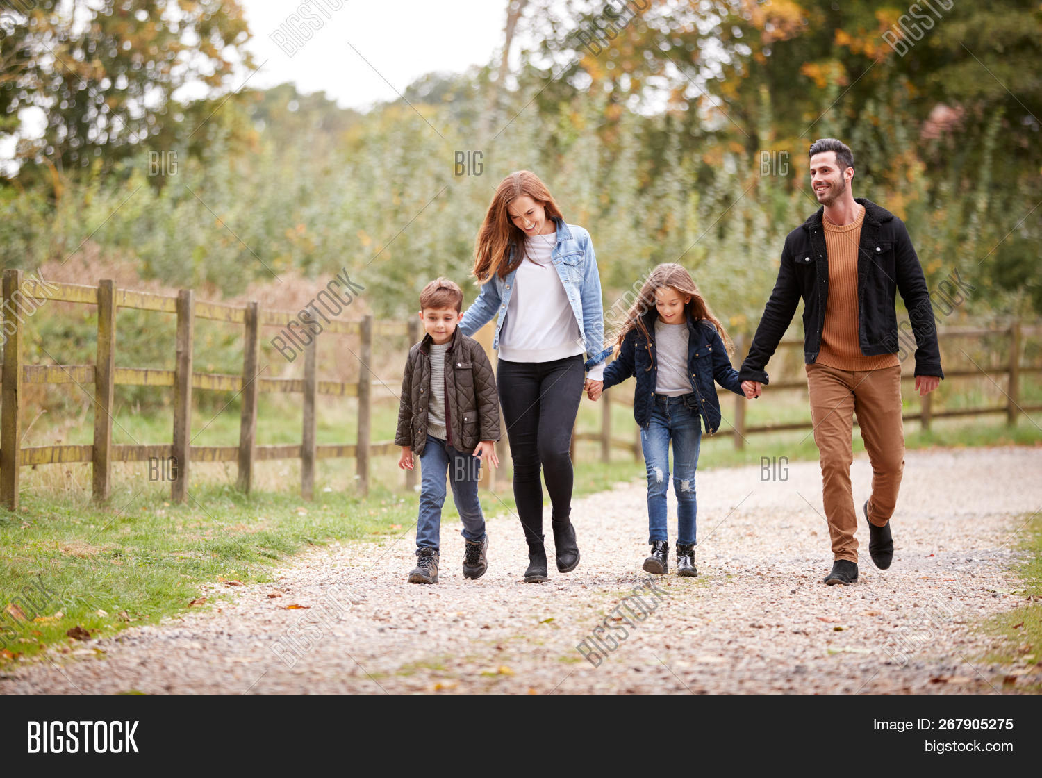 Family On Autumn Walk Image & Photo (Free Trial) | Bigstock