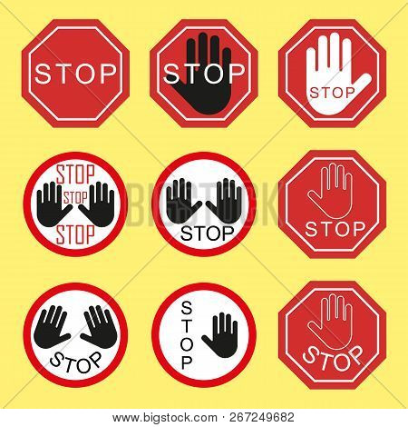 Warning Prohibiting Vector & Photo (Free Trial) | Bigstock