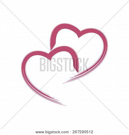 Two Red Love Hearts Joined Images, Illustrations & Vectors (Free ...