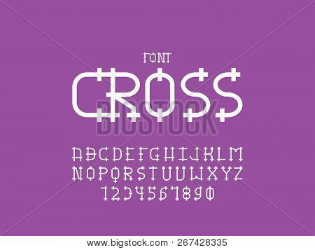 Cross Font. Vector Vector & Photo (Free Trial) | Bigstock