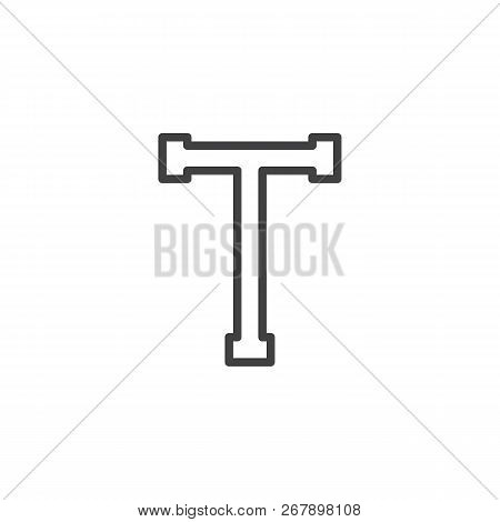 Tau Letter Outline Vector & Photo (Free Trial) | Bigstock