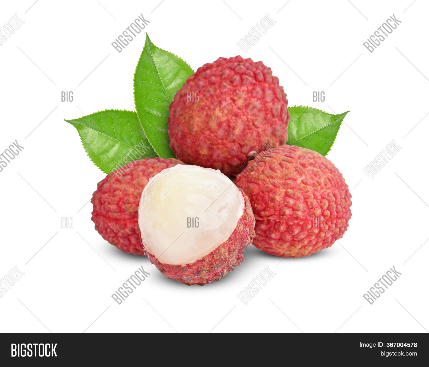 Close Lychee Isolated Image & Photo (Free Trial) | Bigstock