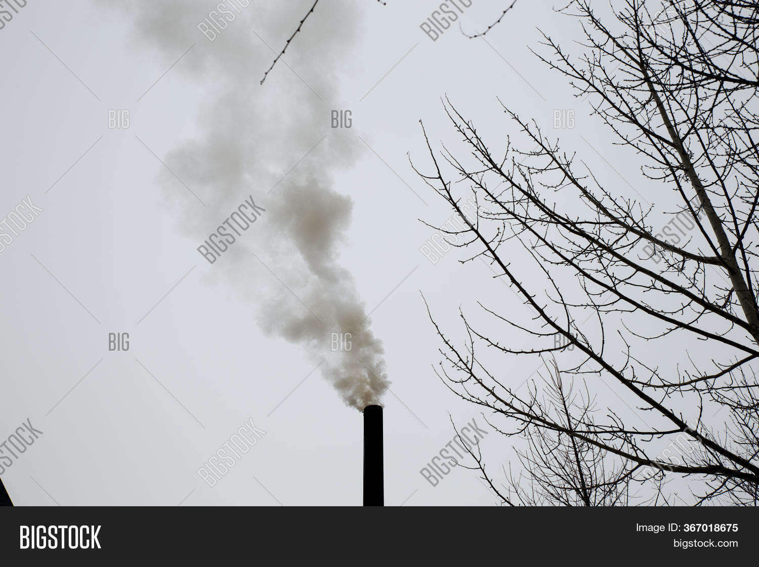 Smoke Chimney Against Image & Photo (Free Trial) | Bigstock