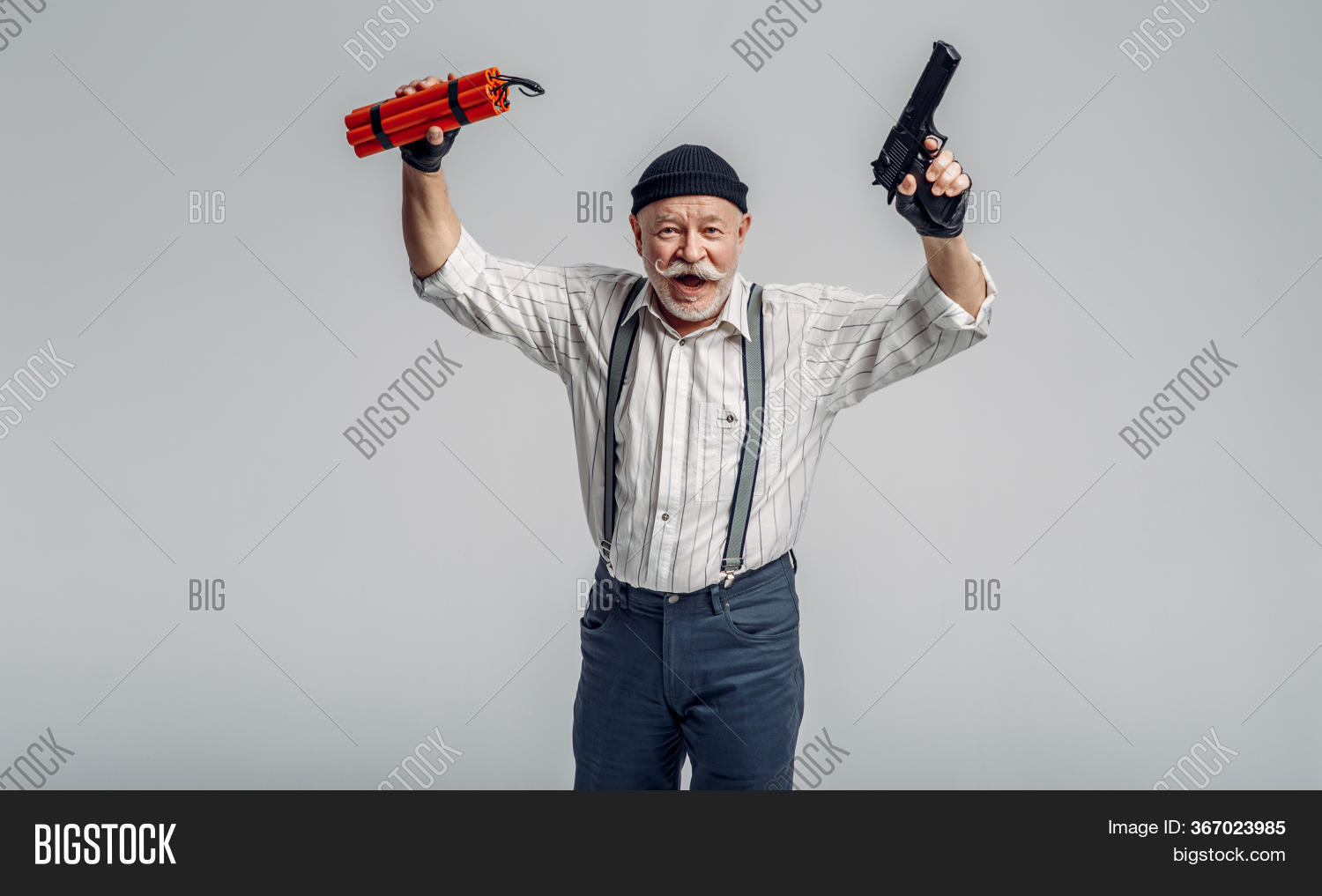 Elderly Robber Poses Image & Photo (Free Trial) | Bigstock