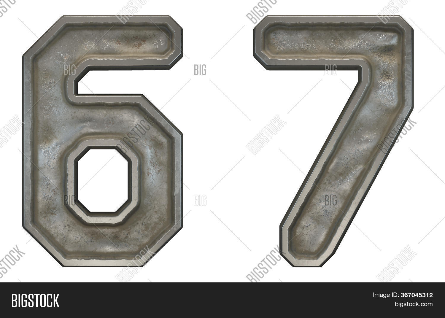 Set Numbers 6, 7 Made Image & Photo (Free Trial) | Bigstock