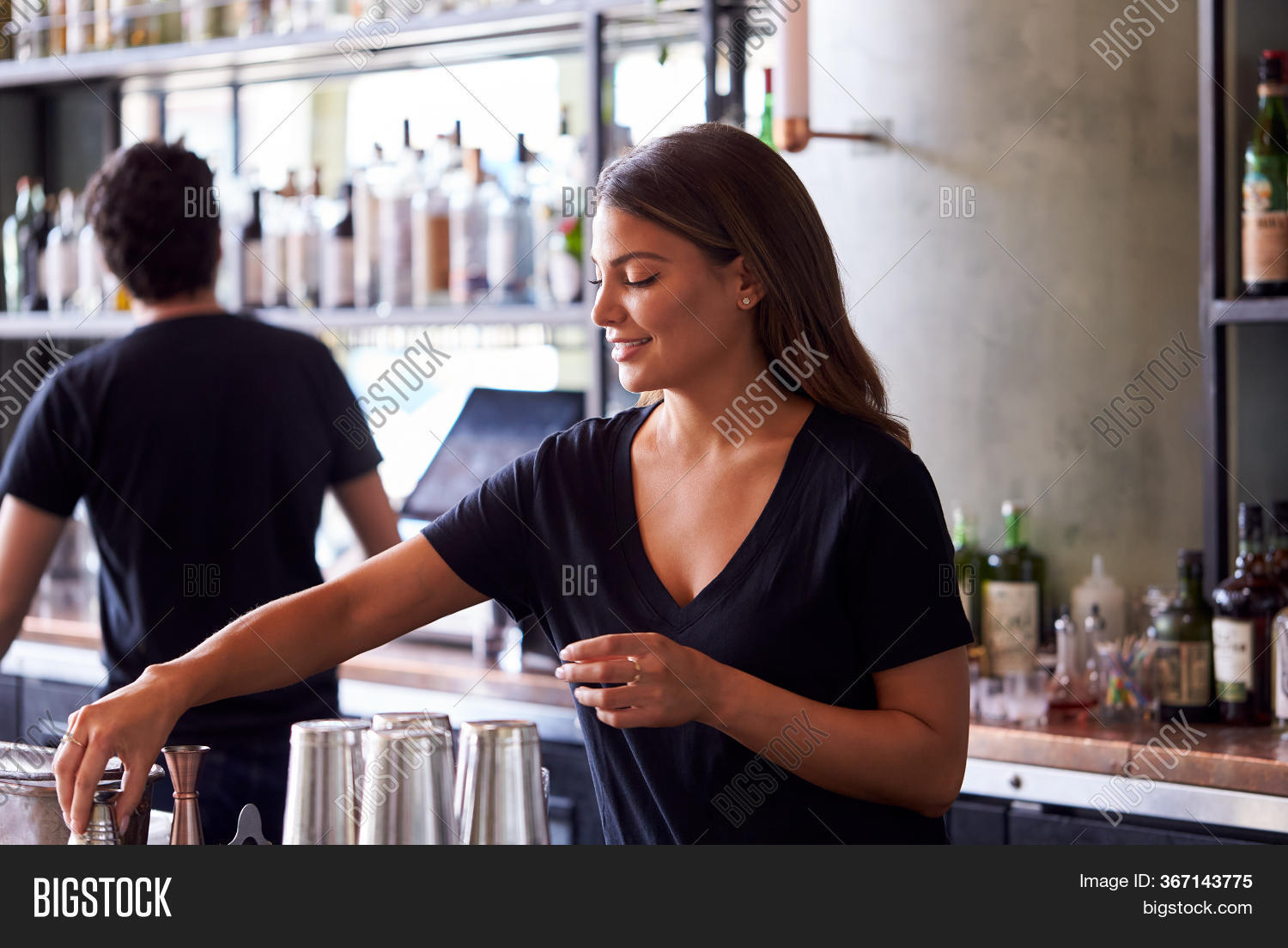 Female Bartender Image & Photo (Free Trial) | Bigstock