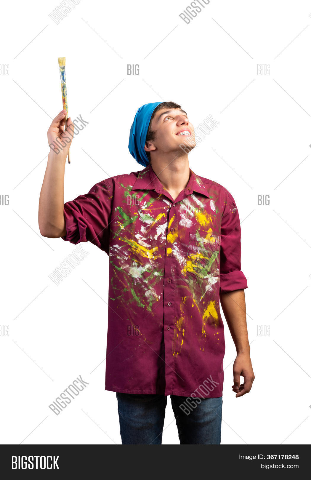 Smiling Young Painter Image & Photo (Free Trial) | Bigstock