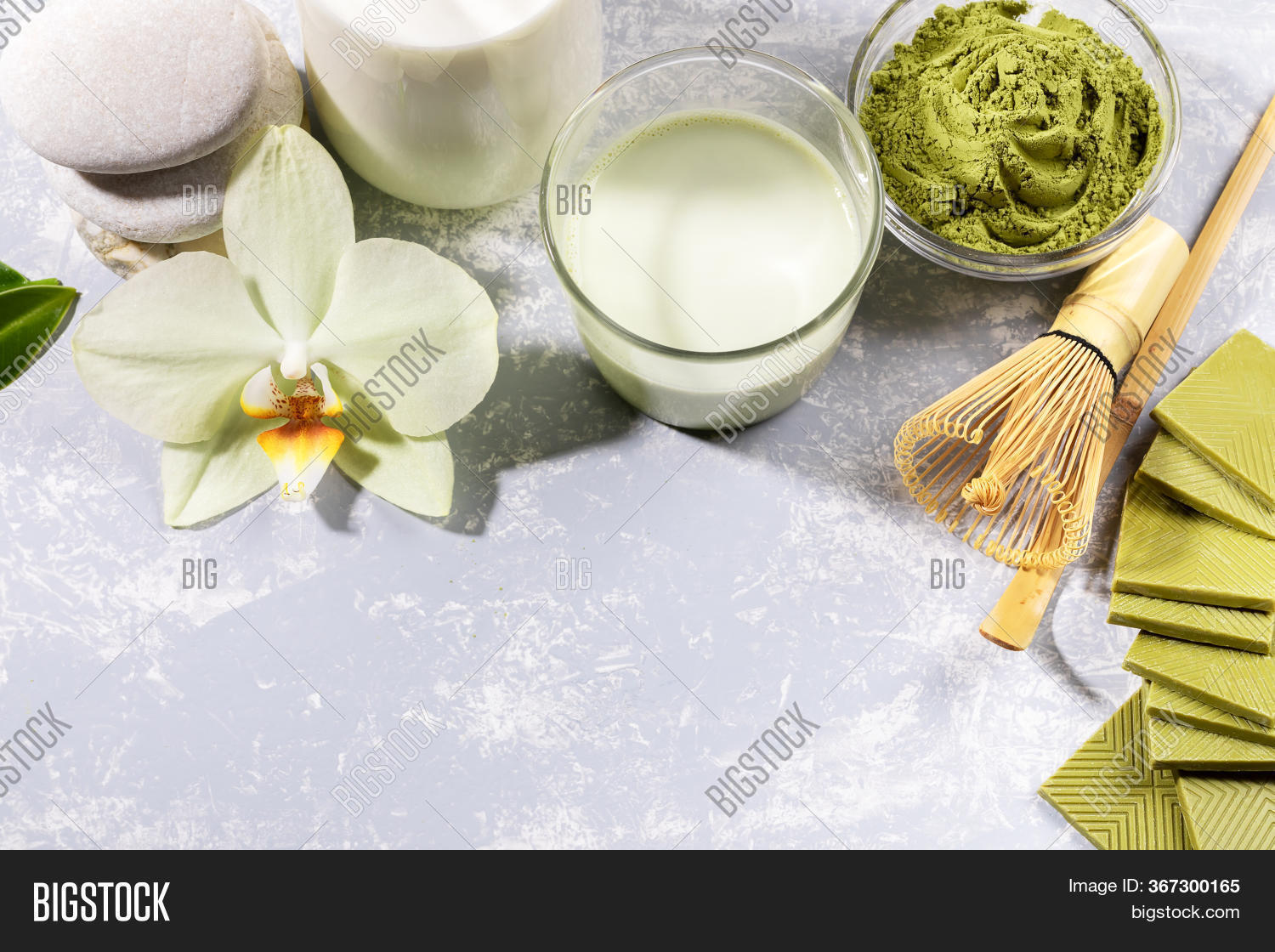 Matcha Latte Tea Glass Image & Photo (Free Trial) | Bigstock