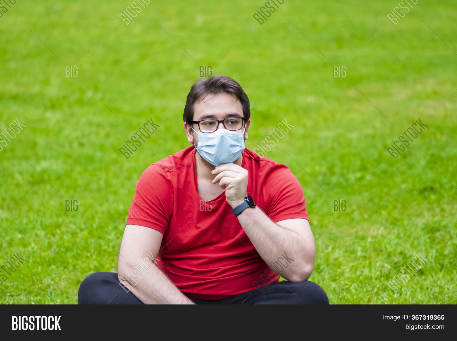 Fat Man Wearing Face Image & Photo (Free Trial) | Bigstock