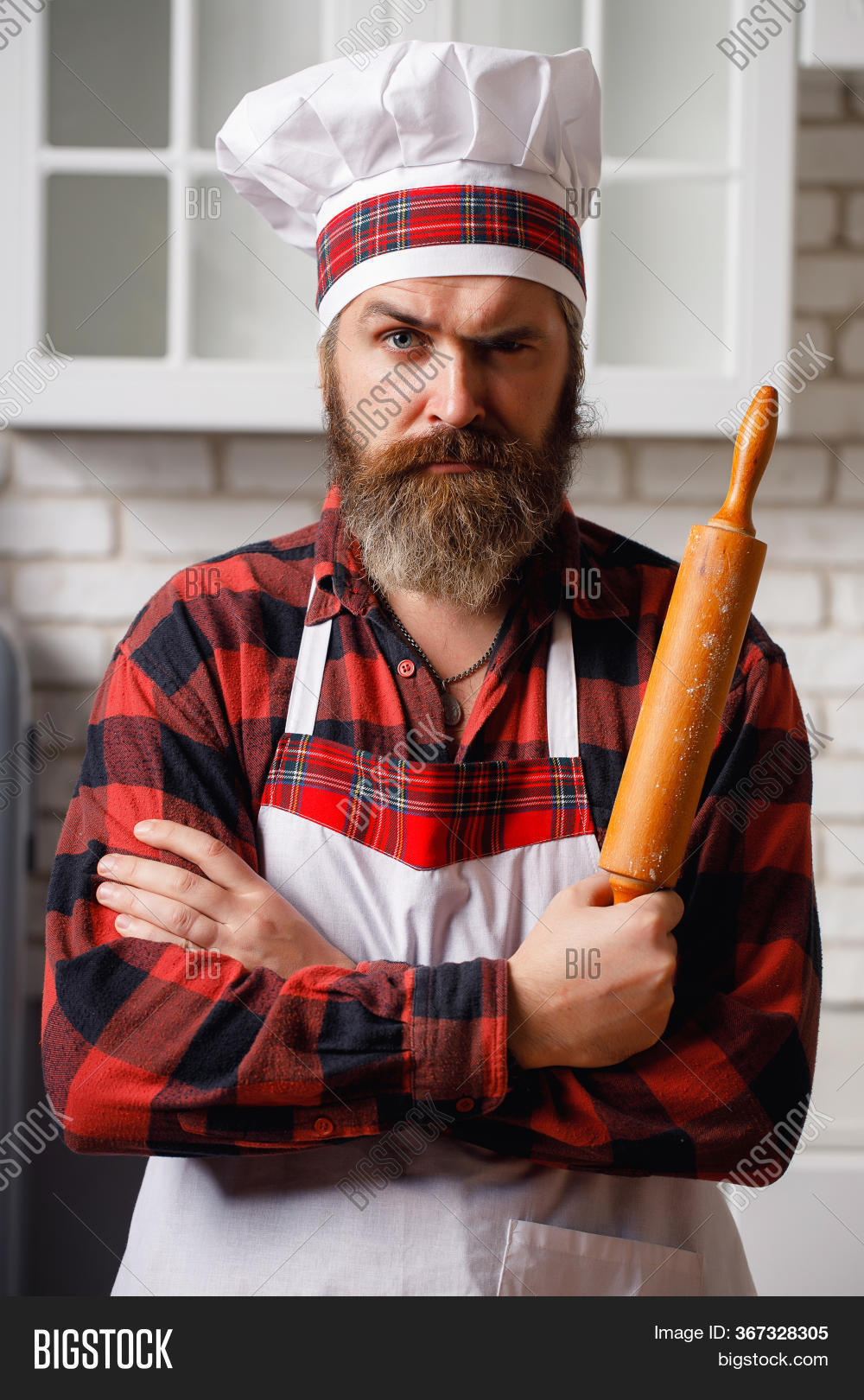 Angry Bearded Cook Man Image & Photo (Free Trial) | Bigstock