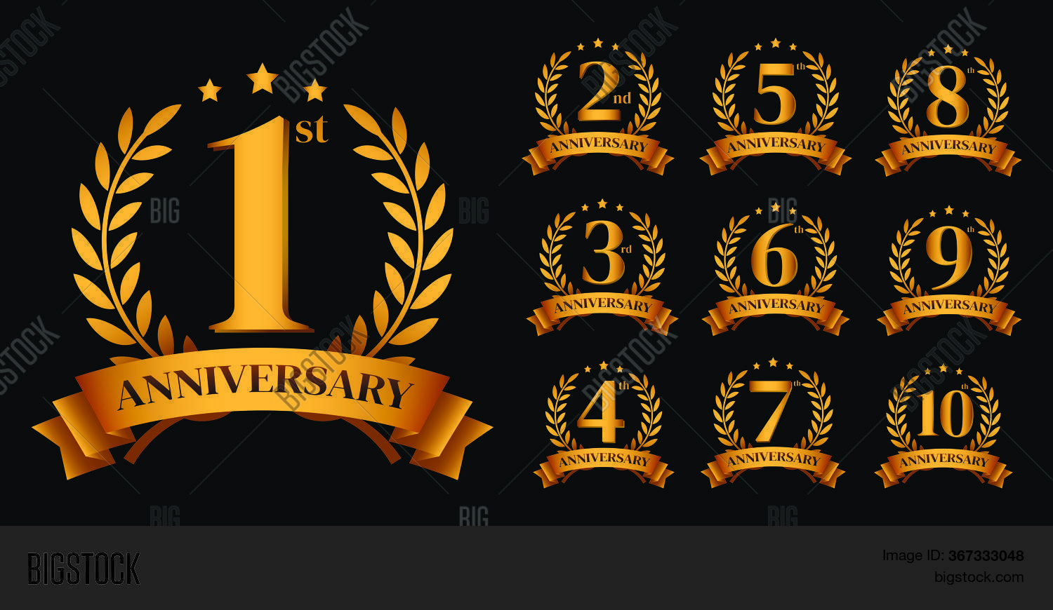 4th Anniversary Logo Vector