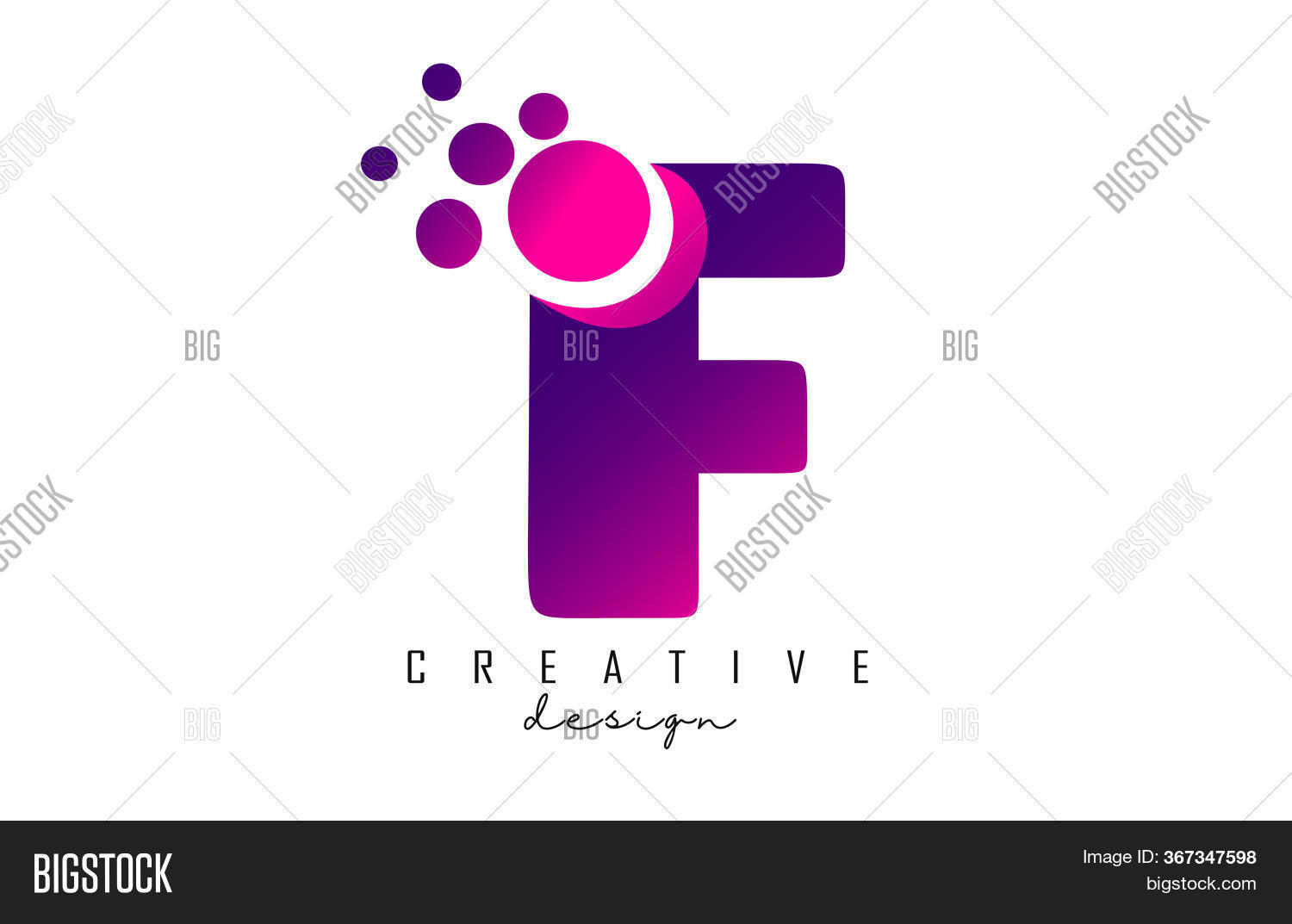 F Dots Letter Logo Vector & Photo (Free Trial) | Bigstock