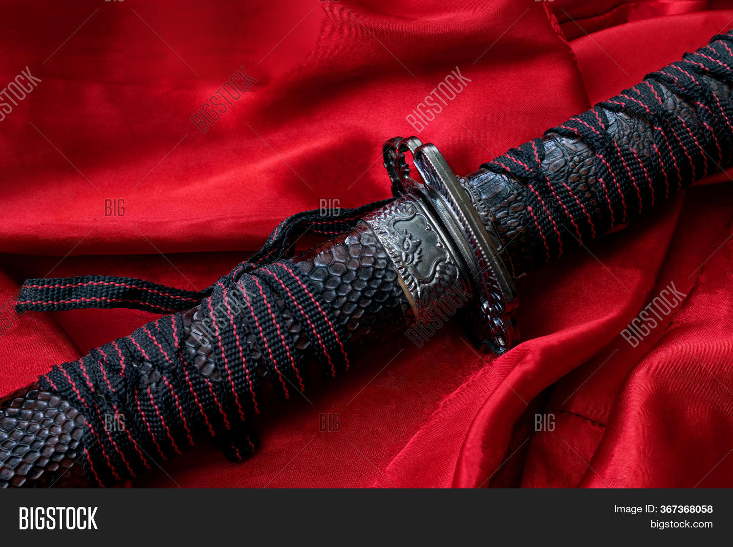 Samurai Sword On Red Image & Photo (Free Trial) | Bigstock