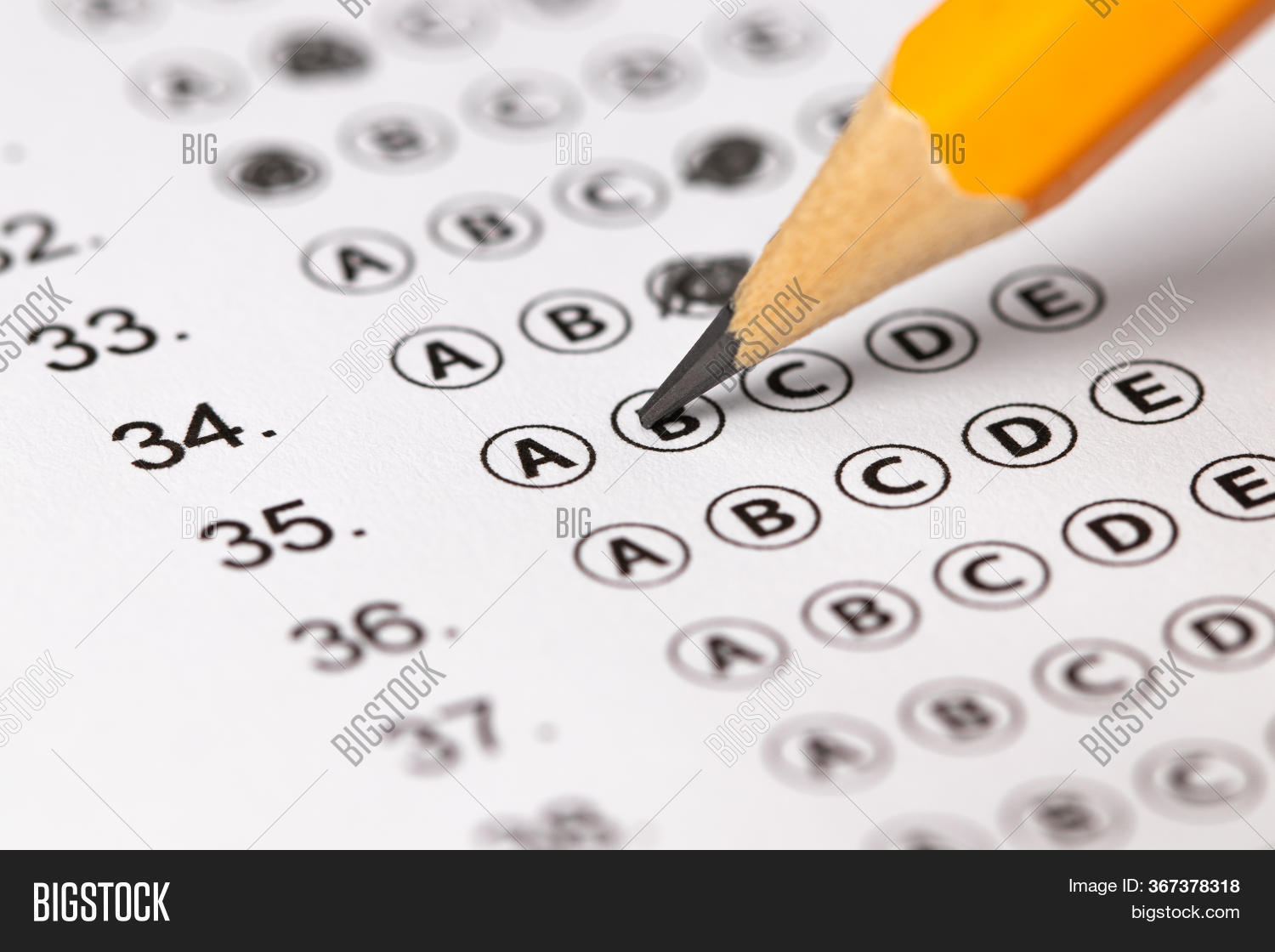 Answer Sheet Form Image & Photo (Free Trial) | Bigstock