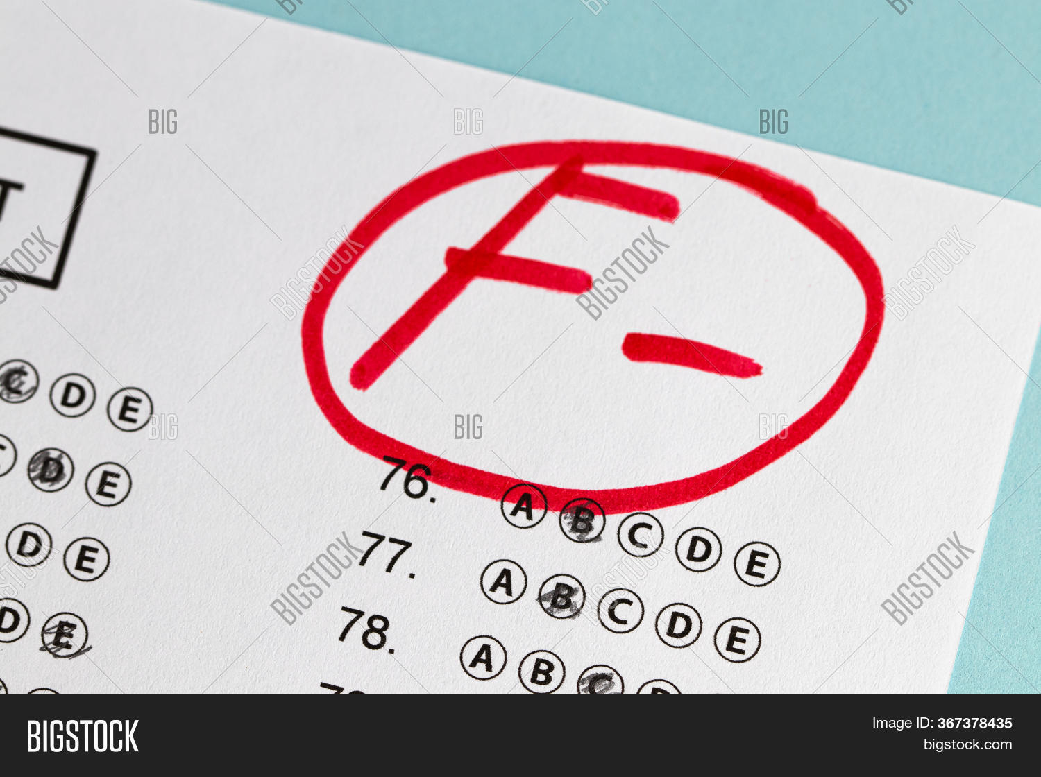 Final Exam Marked F- Image & Photo (Free Trial) | Bigstock